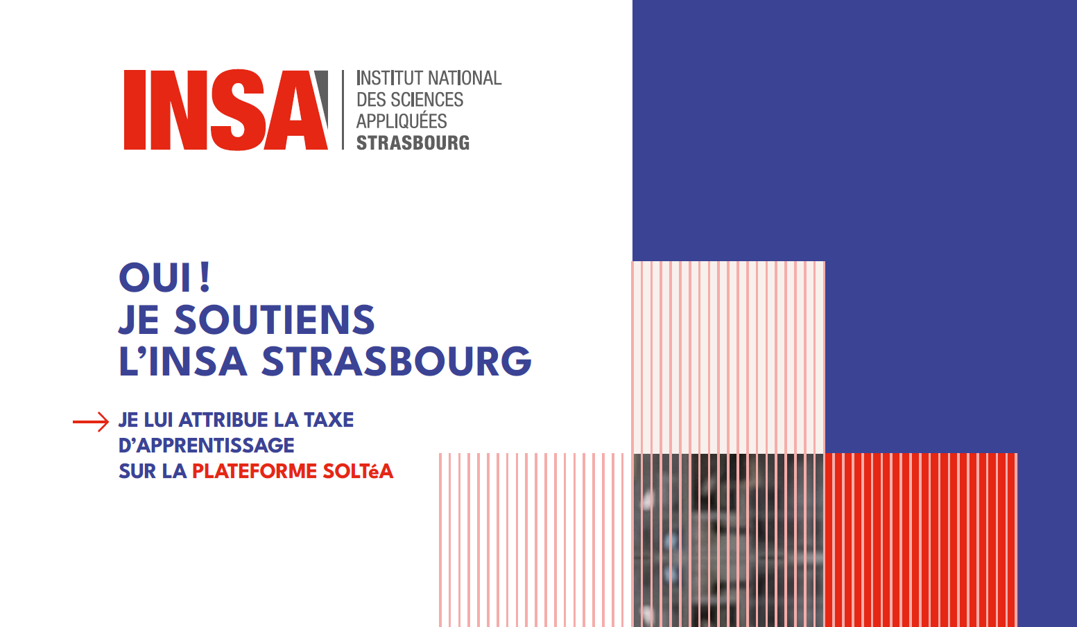 Oui, je soutiens l'INSA Strasbourg ! Versement de la taxe via Soltéa - EntreprisesEntreprises