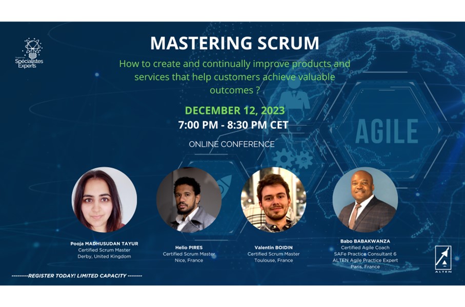 Invitation à la conférence Mastering Scrum par Alten (en anglais ...